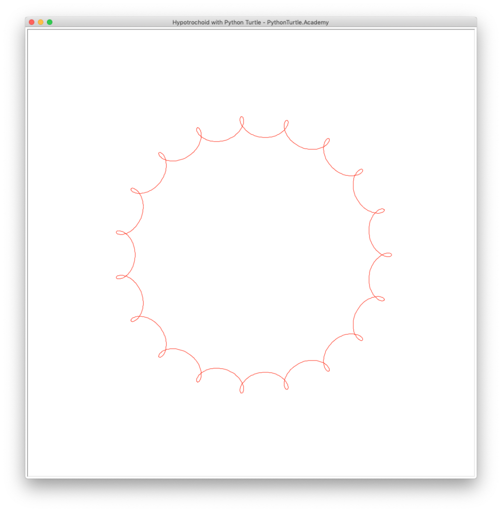 Hypotrochoid Animation With Python Turtle Python And Turtle
