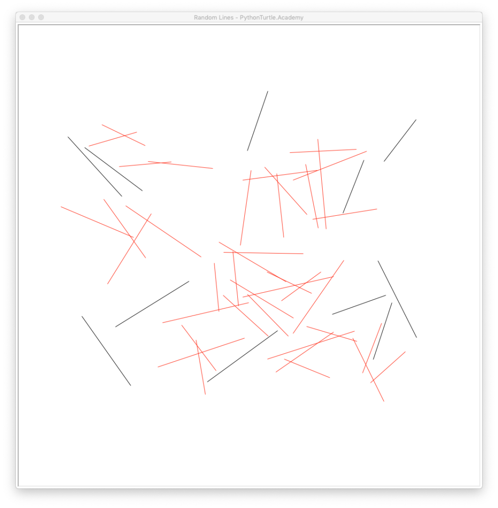 Random Intersecting Lines With Python Turtle Learn Python