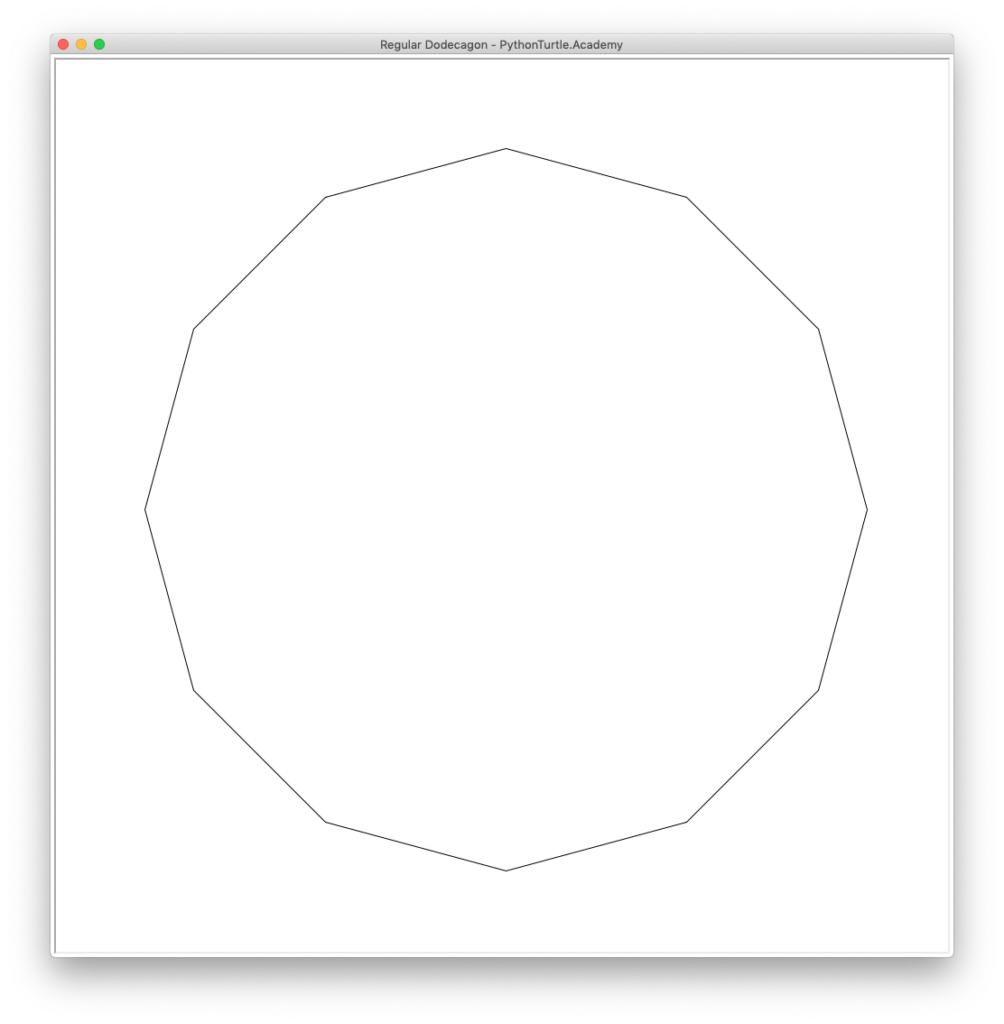Dodecagon With Python Turtle Python And Turtle