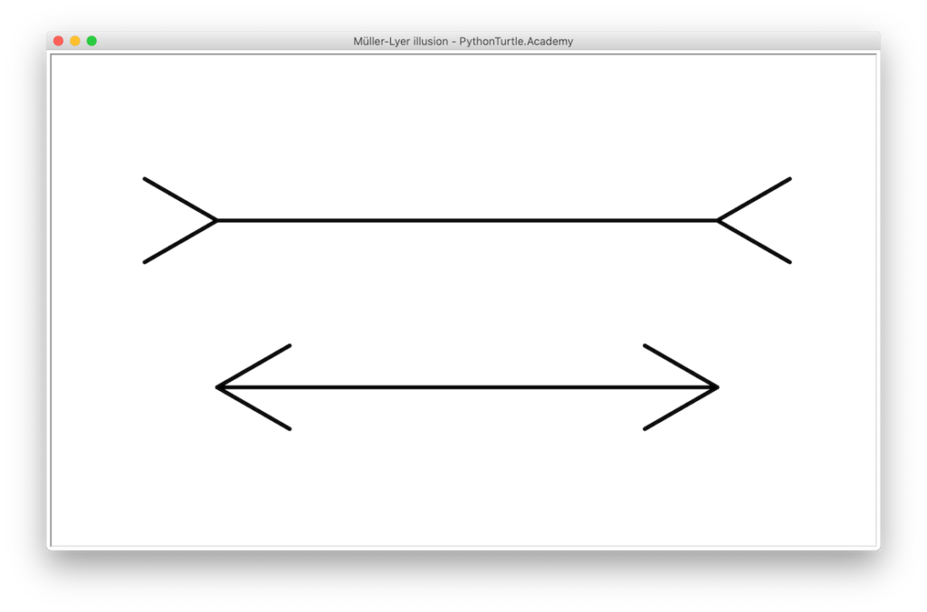 Müller Lyer Illusion With Python Turtle Python And Turtle