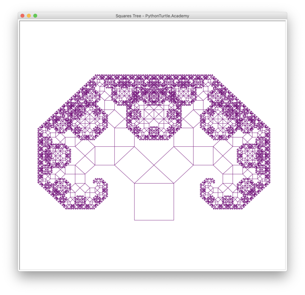 Square Tree Fractal With Python And Turtle Source Code Python And Turtle