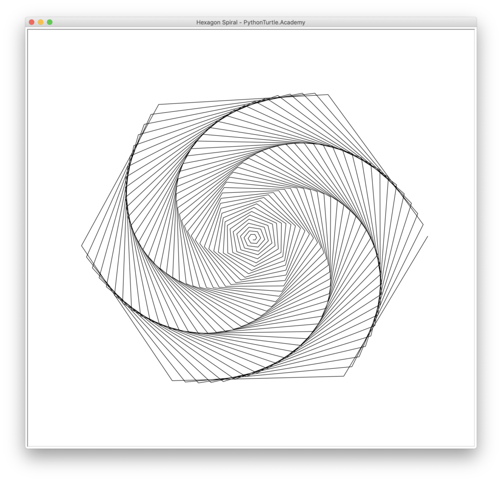 Hexagon Spiral With Python And Turtle Source Code Python And Turtle