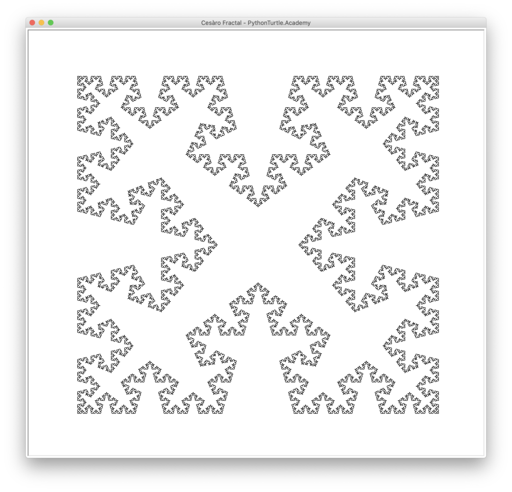 Cesàro Torn Squares Fractal With Python Turtle Source Code Python And Turtle 3828