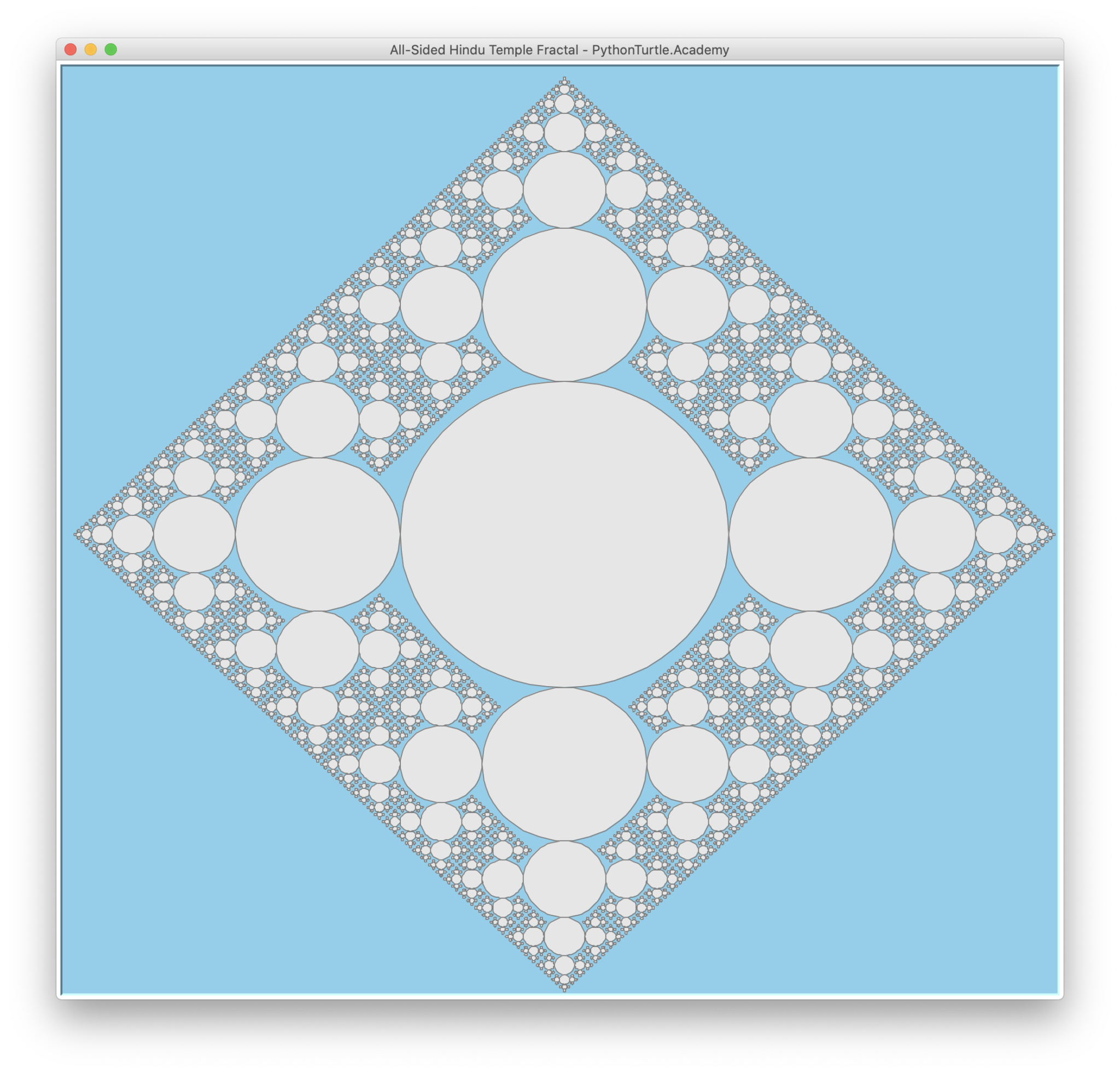 Hindu Temple All Sided Fractal With Python Turtle Python And Turtle